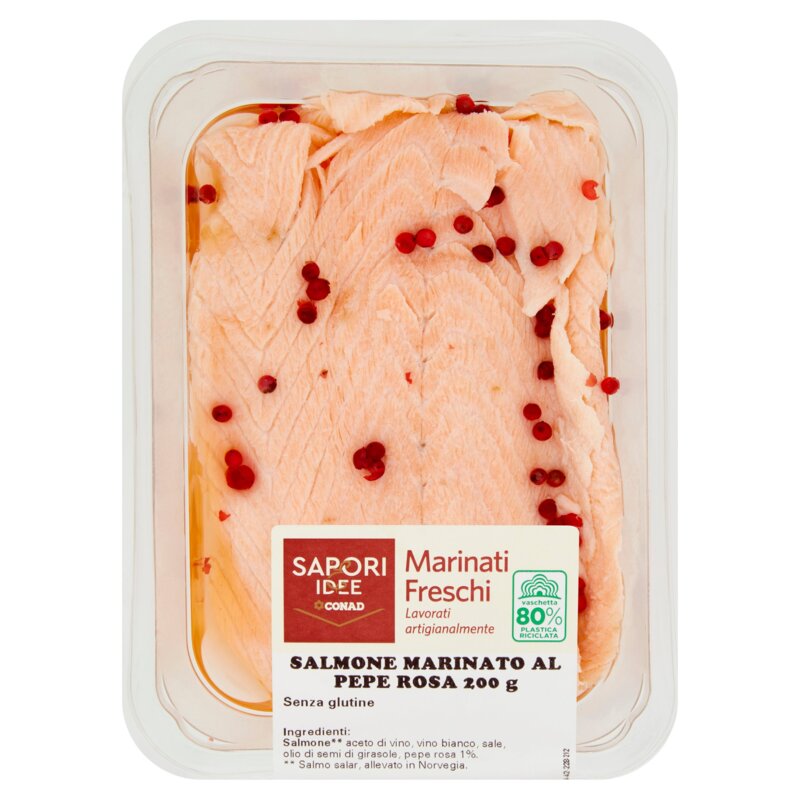SAPORI & IDEE CONAD Marinati Freschi Salmone Marinato al Pepe Rosa 200 ...