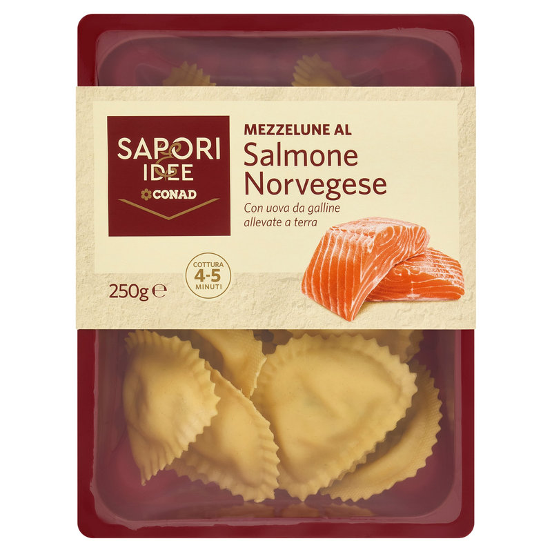 Mezzelune al salmone Conad in vendita online | Conad